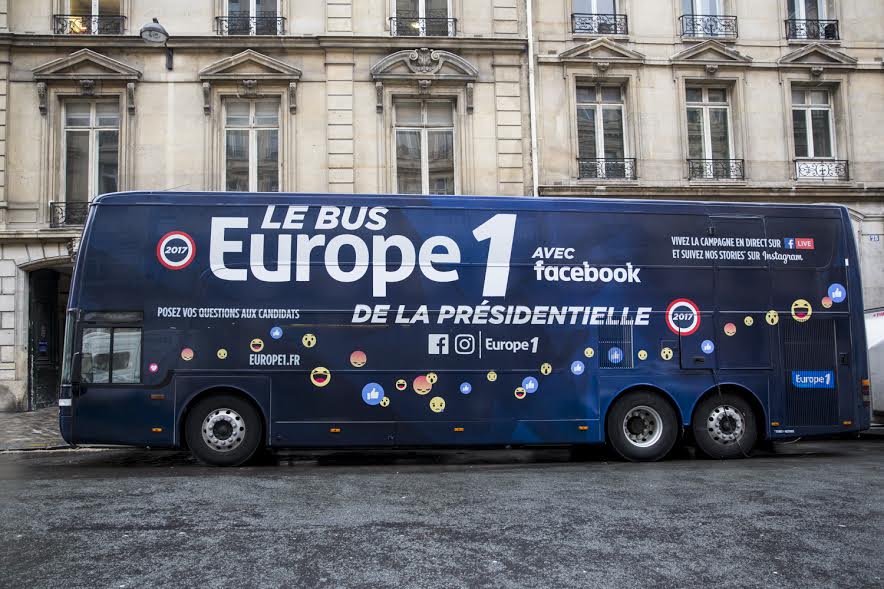Le Bus Europe 1 de la présidentielle avec Facebook sera à Toulouse mercredi